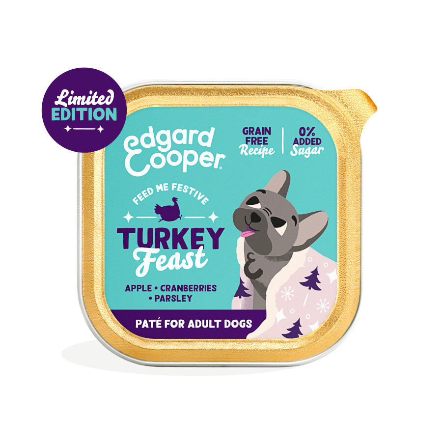 150 g Edgard & Cooper Festive Alimento húmido de peru em terrina para cães