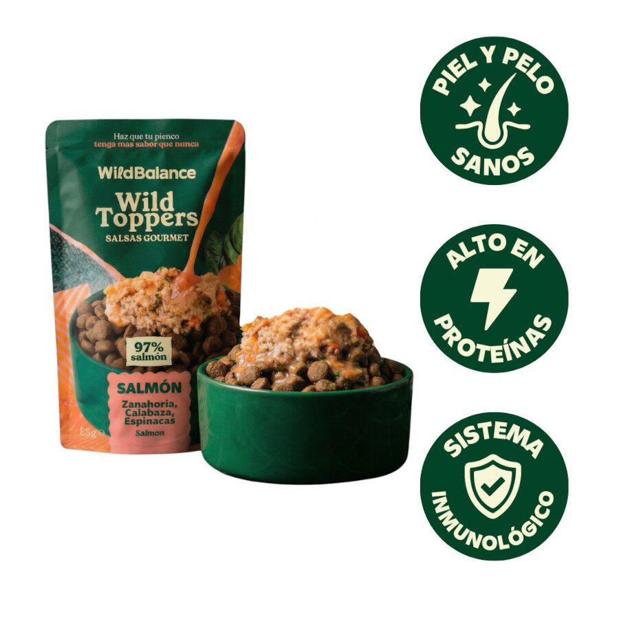 85 g Wild Balance Toppers Salmón salsa para perros